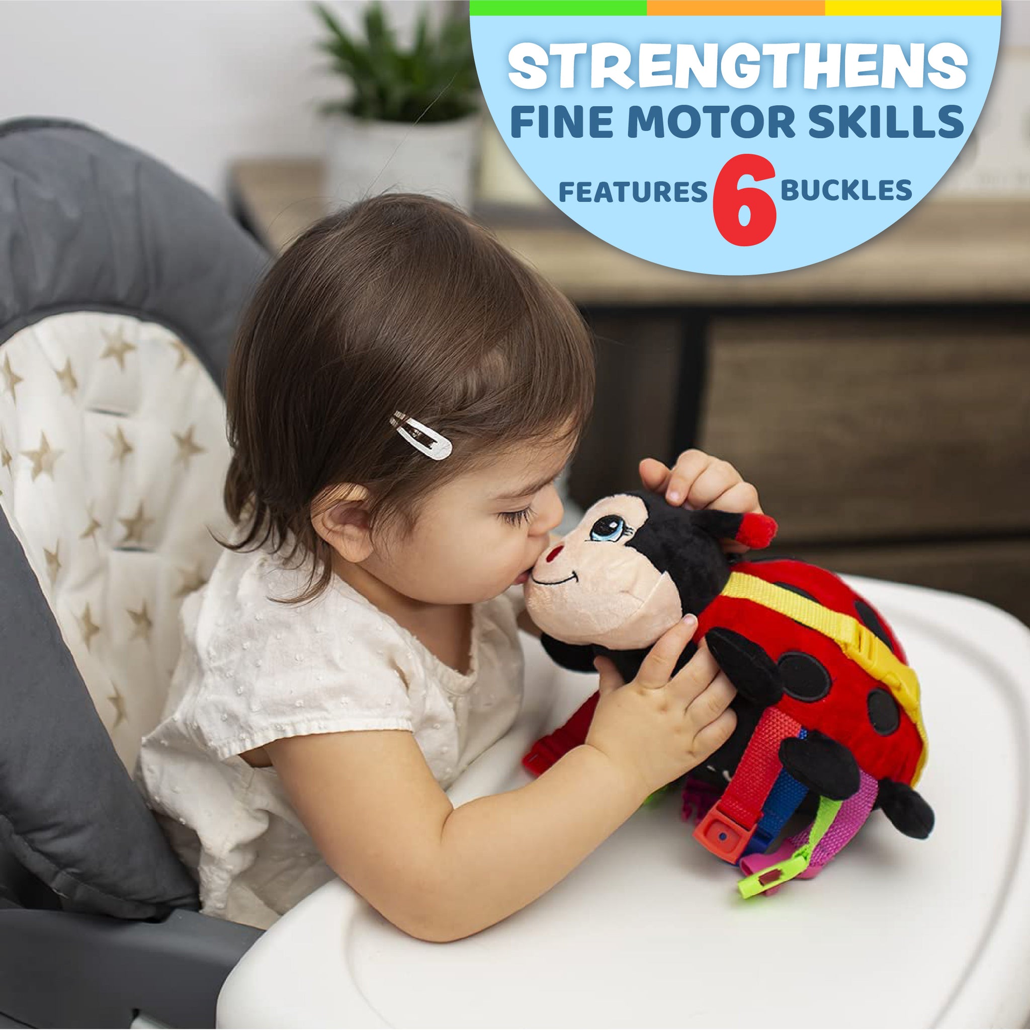 Buckle Toys | Becky Ladybug - Toddler Activity Toy - Fine Motor Skill ...