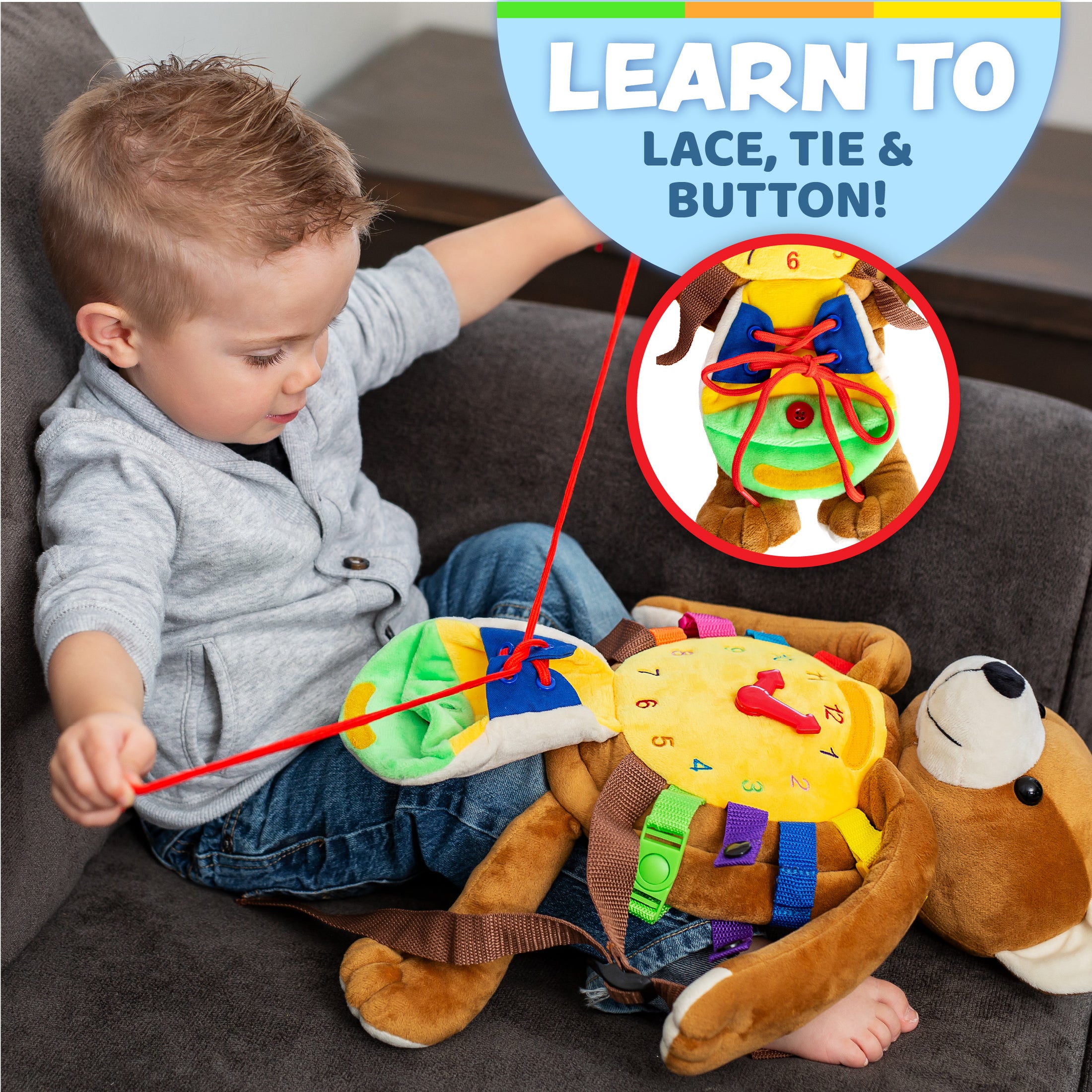 Billy Bear Backpack | Toddler Backpack – Buckle Toy Inc