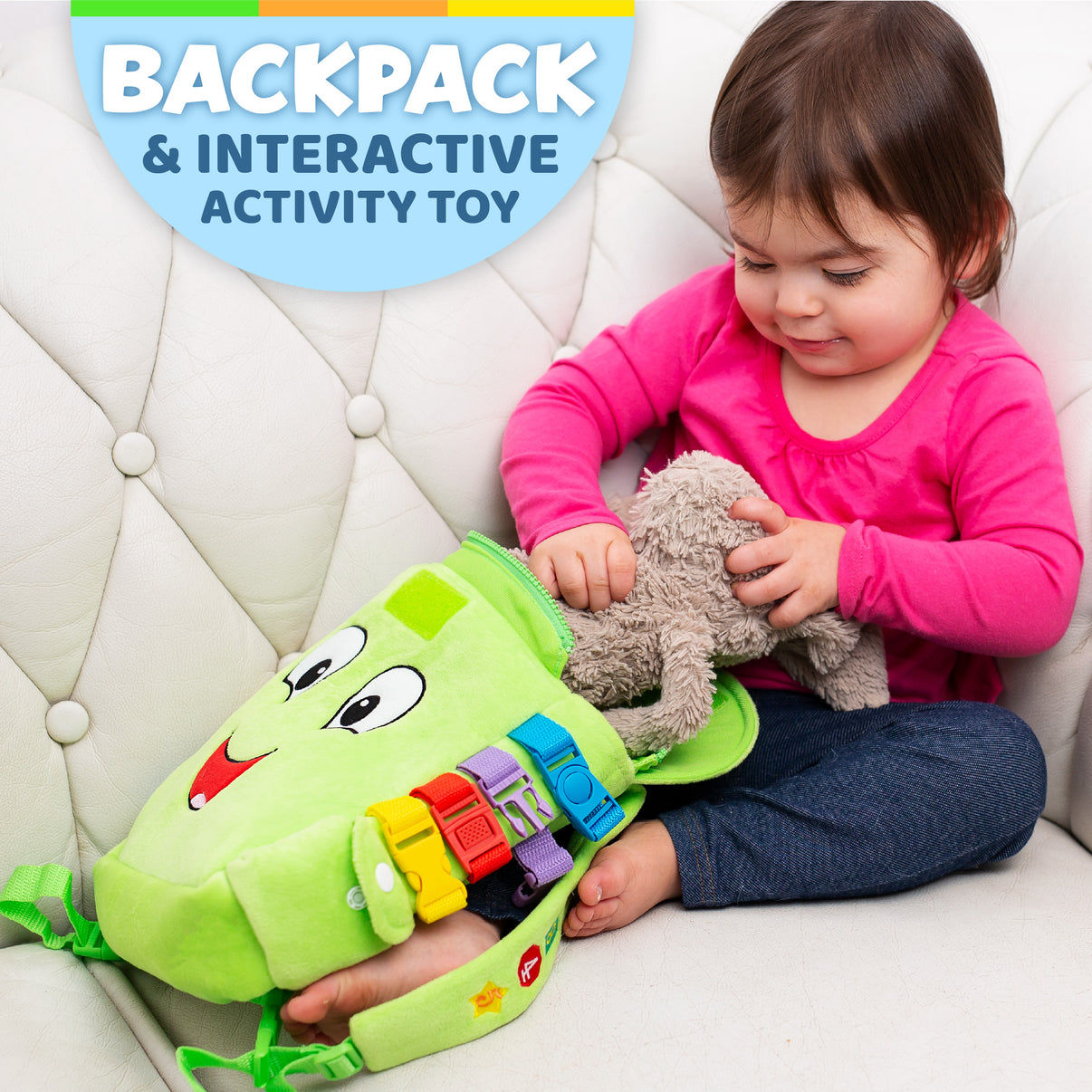 Buckle Toys | Buddy Backpack - Educational Learning Toy with Zippered ...