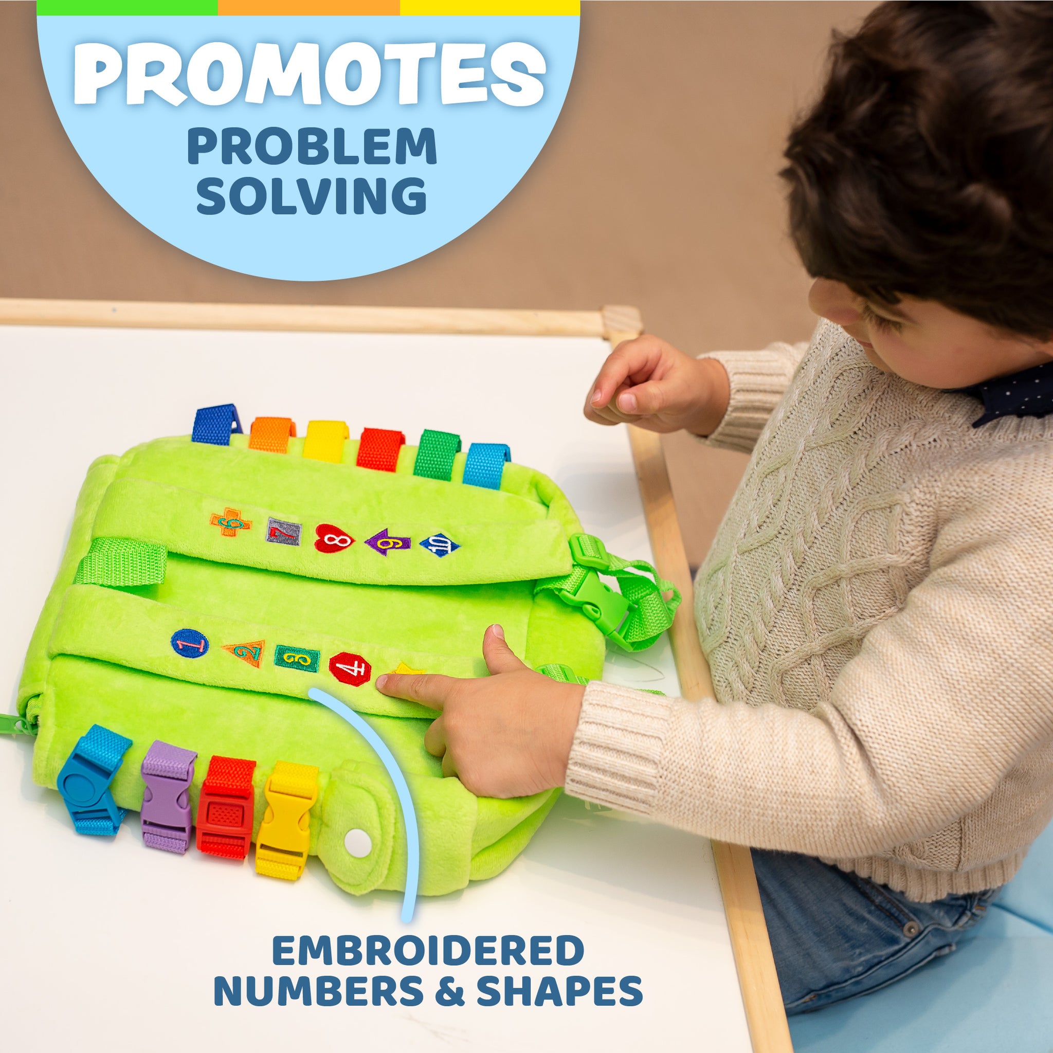 Buckle Toys | Buddy Backpack - Educational Learning Toy with Zippered ...