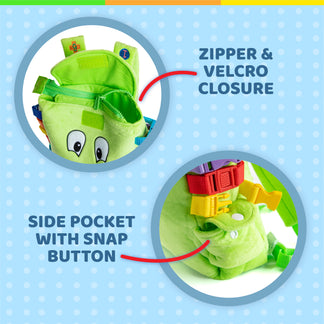 Buckle Toys | Buddy Backpack - Educational Learning Toy with Zippered ...
