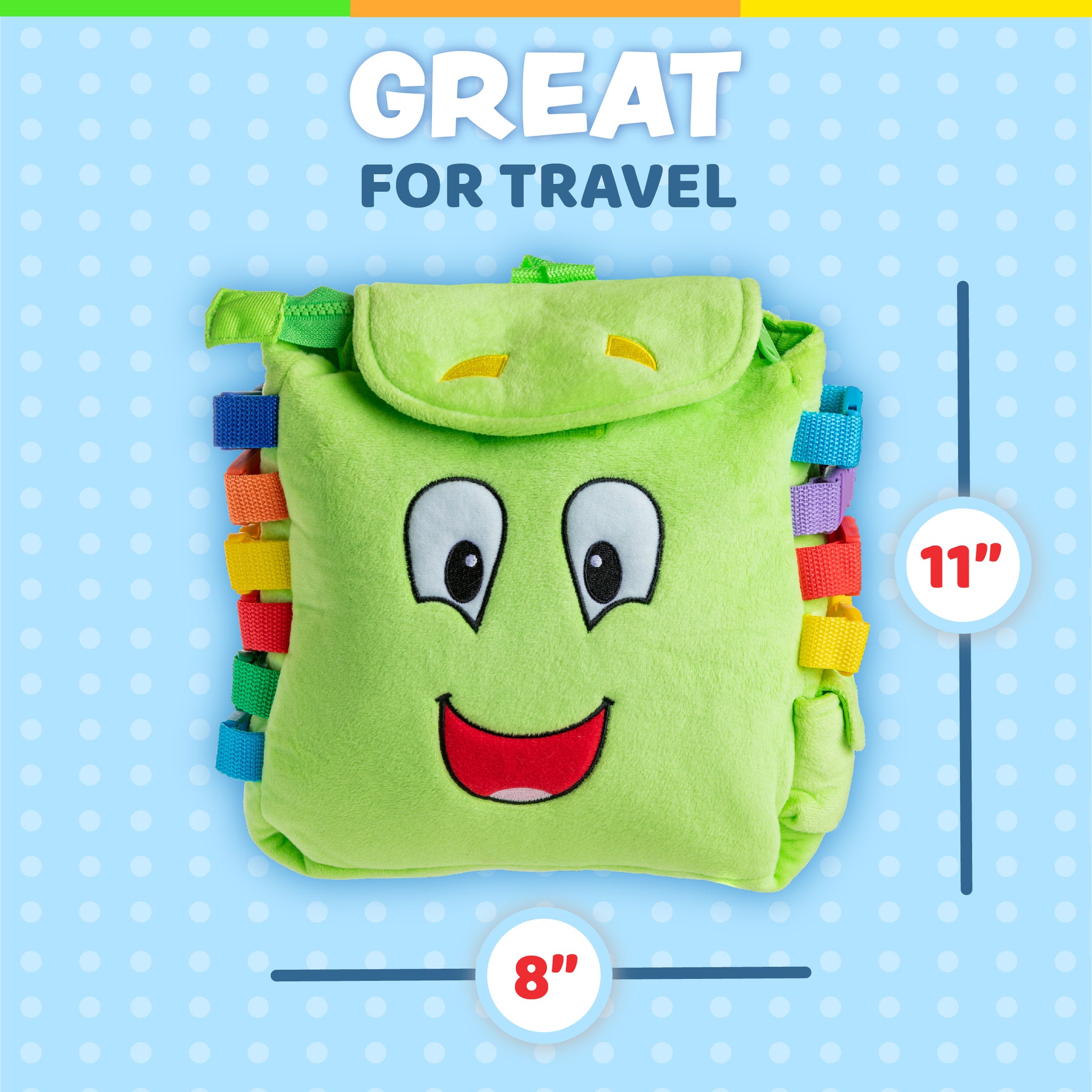 Buckle Toys | Buddy Backpack - Educational Learning Toy with Zippered ...